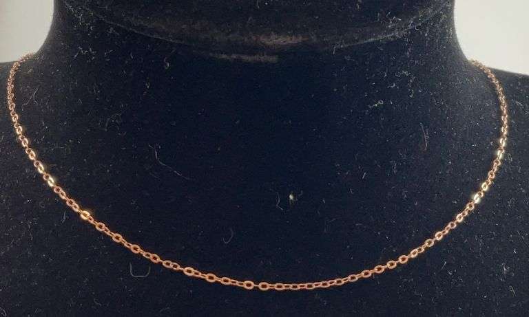 18in Italian 14k gold over sterling silver 5mm flat rolo chain - Hash ...