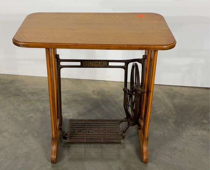 Singer Treadle Sewing machine Base Oak Table, Nicely Made table here ...