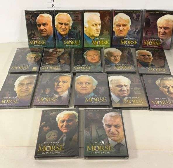 Inspector Morse DVD collection all sealed with storage tote with lid ...