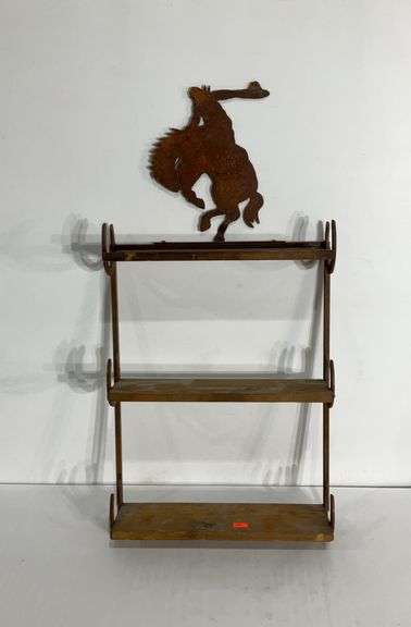 Cowboy themed rustic display shelves - Hash Auctions