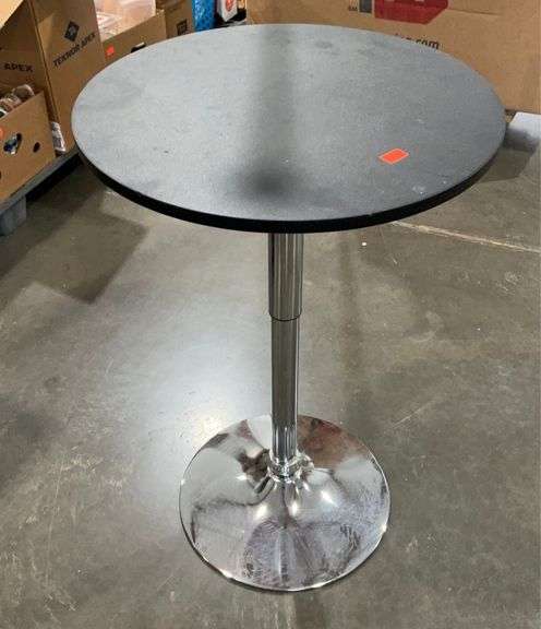 Adjustable height cafe style table, 24in diameter, seller code B1, F1 ...