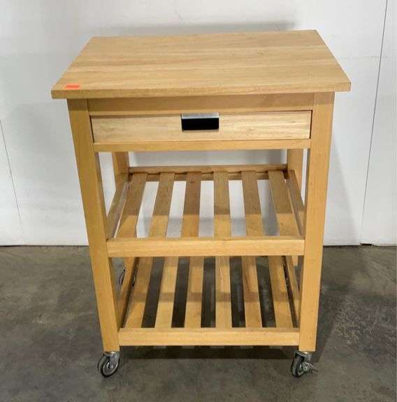 Wheeled IKEA kitchen cart, single drawer - Hash Auctions