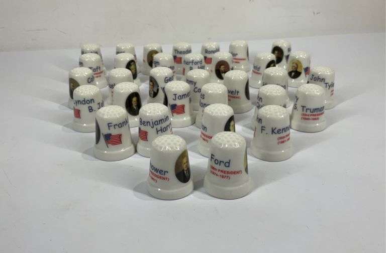 32 presidential thimbles - Hash Auctions