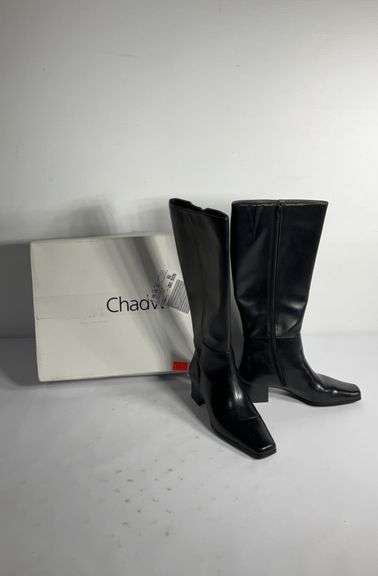 Size 7W Chadwick’s vegan leather knee high boots - Hash Auctions