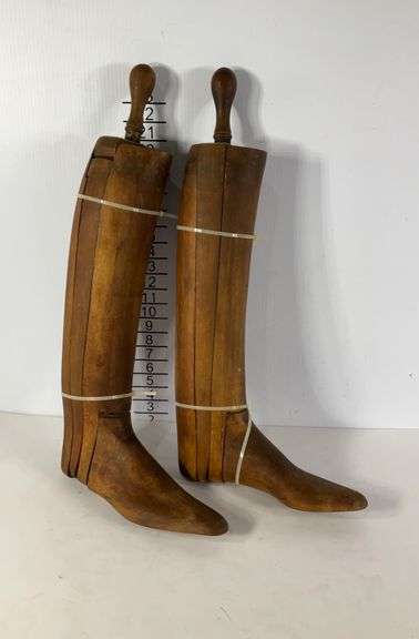 Faulkner & Son wooden boot trees. - Hash Auctions
