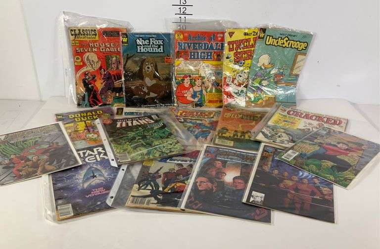 Vintage collection of various comics. Archie, Star Trek, Walt Disney ...