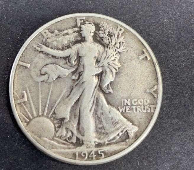1945 walking liberty half dollar - Hash Auctions