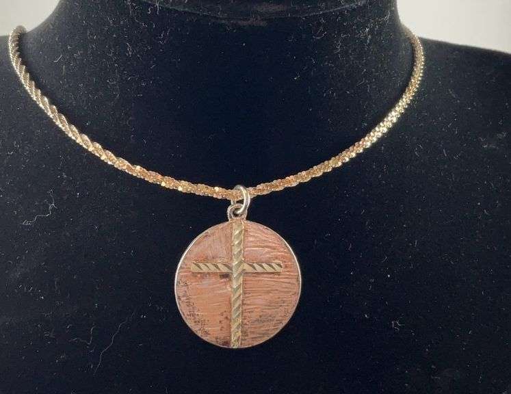 Diamond Cut Religious/Cross Necklace 11 grams Sterling Silver size 20 ...