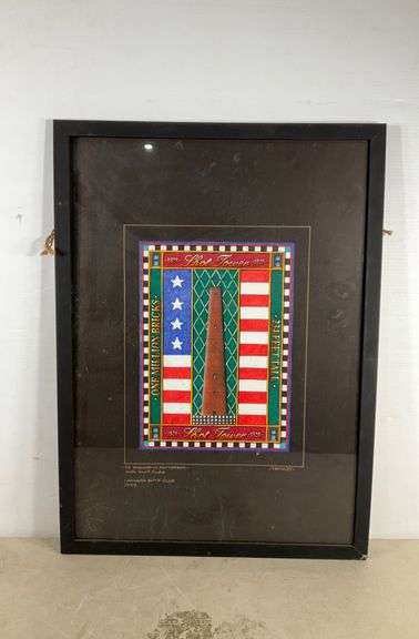 Baltimore Phoenix Shot Tower print, back is slightly loose, signed ...