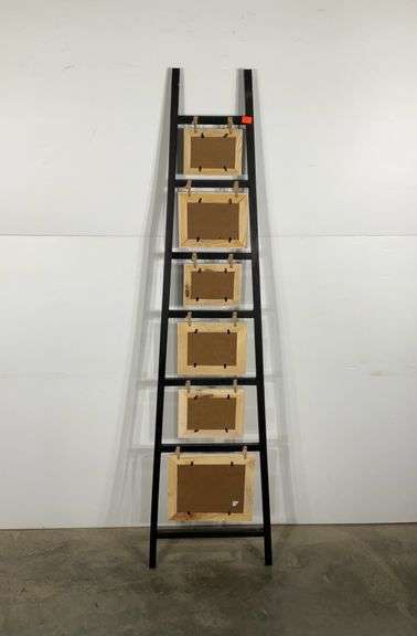 Picture frame ladder display, 72in tall - Hash Auctions