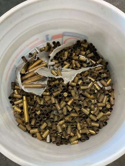 Empty Brass Ammunition Shells, Brass Only, 5-gallon bucket Half Full ...