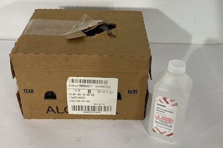 Solimo 99% Isopropyl Alcohol, twelve 16oz bottles - Hash Auctions