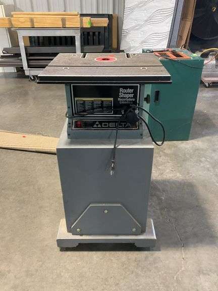 Delta Router Shaper, Fixed to a wooden floor stand base, nice wood ...
