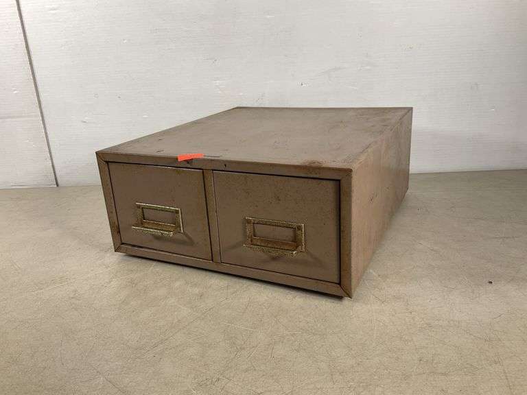 2-drawer metal card catalog - Hash Auctions