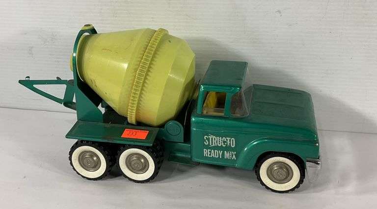 Structo Ready Mix die cast truck, mixer turns - Hash Auctions
