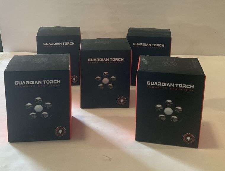 Five Guardian Torch security spotlights, - Hash Auctions
