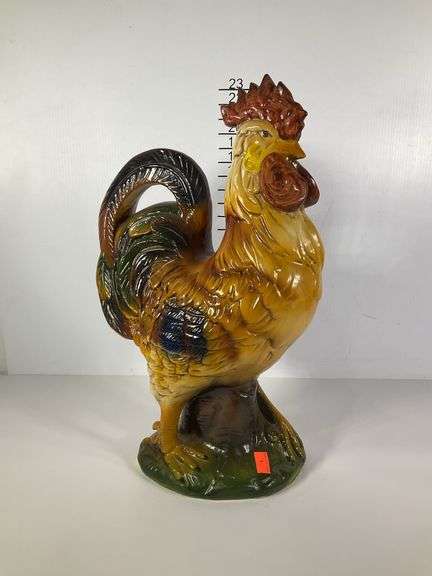 Large hand painted decorative rooster - Hash Auctions
