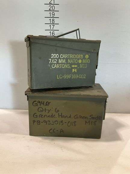 Two military ammo boxes - Hash Auctions