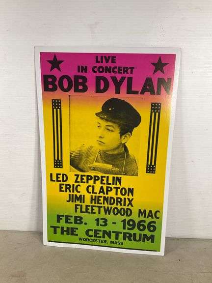 Bob Dylan concert poster, 14x22” - Hash Auctions