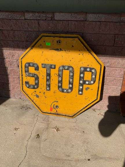 Stop sign from 30s to 40s, 26”point to point, Notice the Yellow ...