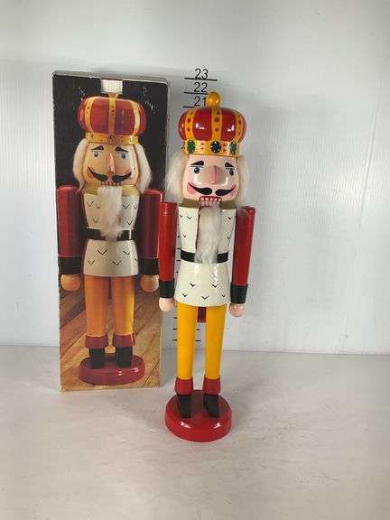 Red and yellow nutcracker with box. - Hash Auctions