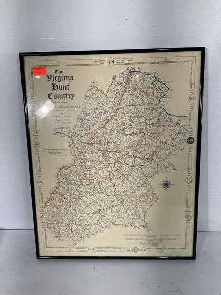 Virginia Hunt Country map, 18x23 - Hash Auctions