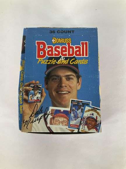 36ct Don Russ baseball puzzle and cards. Packs are sealed. - Hash Auctions