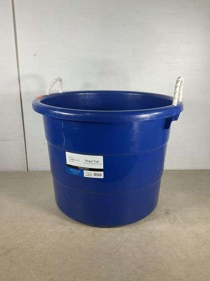 Poly tub with rope handles, 18 gallon - Hash Auctions