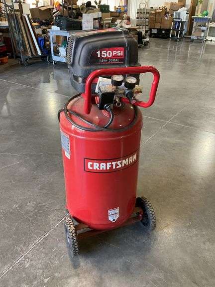 Craftsman Air Compressor, 33Gallon, 1.6hp electric powered, Working ...