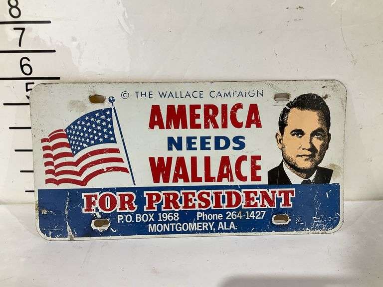 The Wallace Campaign political plate. - Hash Auctions
