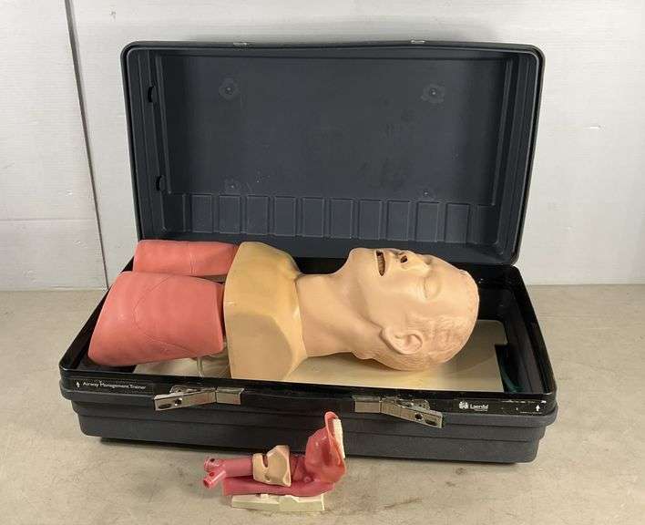 Airway management trainer medical dummy, with case - Hash Auctions