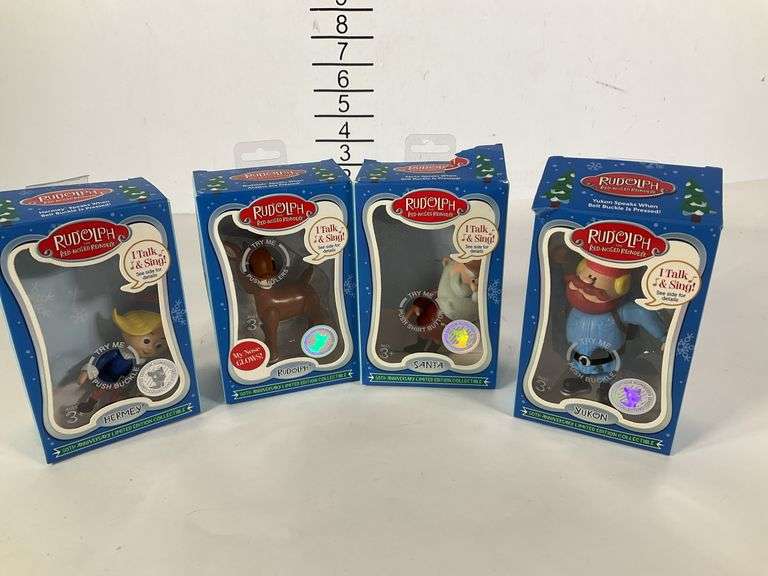 Four Rudolph 50th anniversary Rudolph figures - Hash Auctions