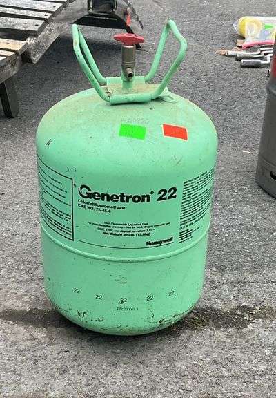 Genetron Freon, 30gal tank, full - Hash Auctions