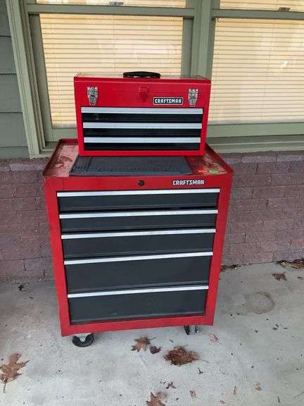 Craftsman 4-drawer tool chest with craftsman 3-drawer, one open top ...