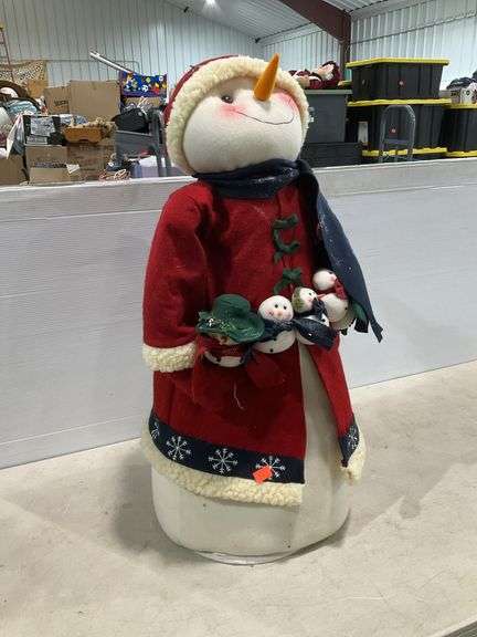 Large plush snowman decor 36” tall - Hash Auctions