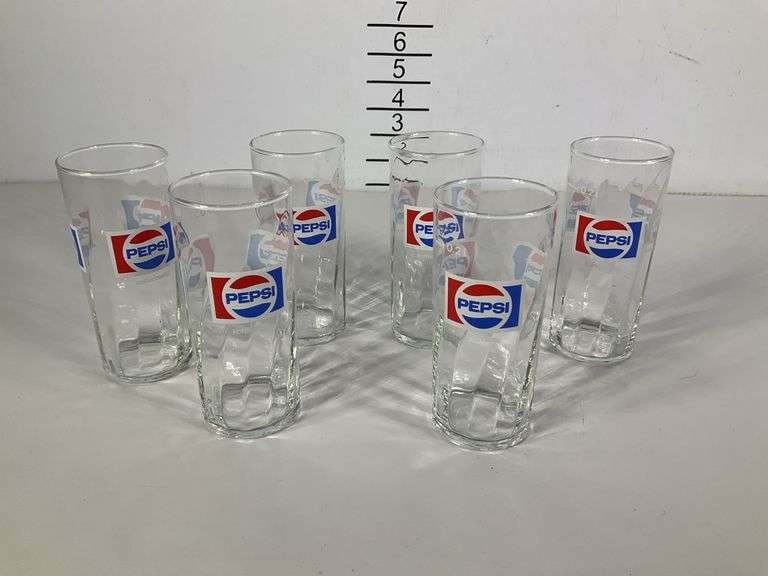 Six Pepsi glasses - Hash Auctions