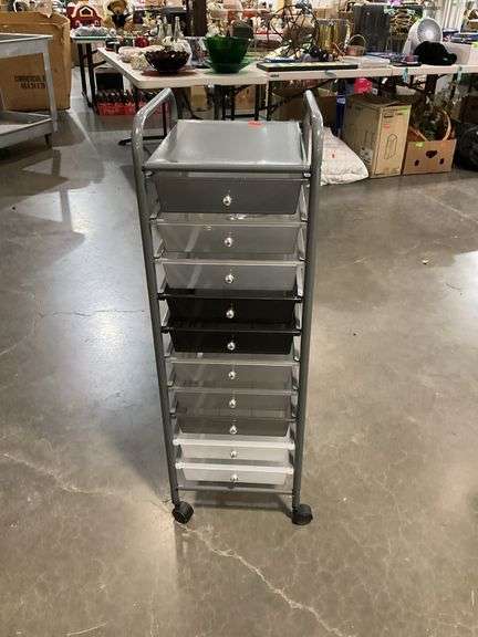 Rolling 10 drawer Organizer 12wide x 38” tall. - Hash Auctions