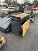 Craftsman work table with peg board and light attachment shelf, two ...