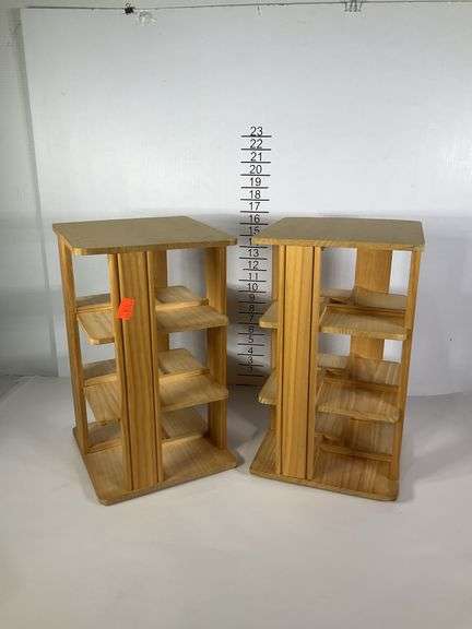 Two multi use lazy susan style storage racks. - Hash Auctions