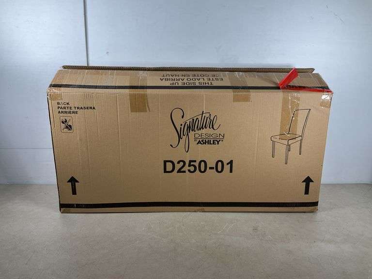 Signature Design by Ashley chair unassembled in box, D250-01 - Hash Auctions