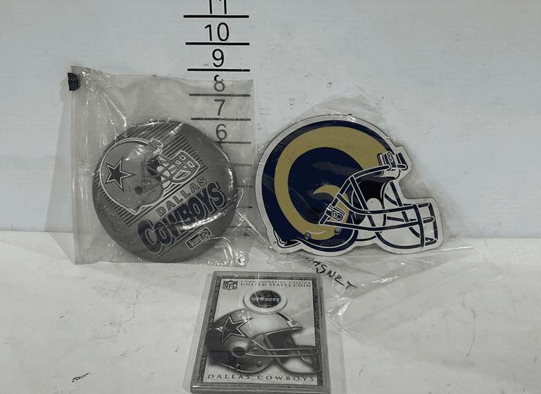 NFL Dallas Cowboys Memorabilia and Rams Magnet - Hash Auctions