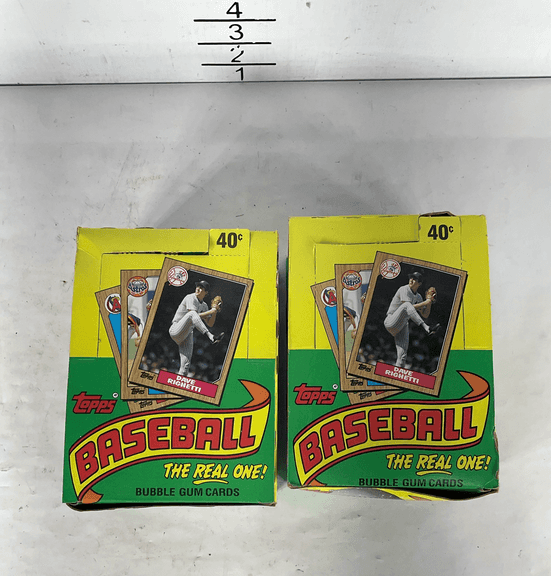 Two boxes of Topps “the real one” baseball cards. Boxes are opened but ...