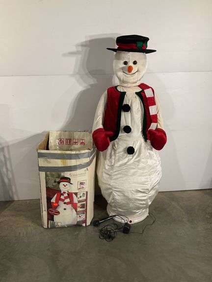 5ft animated singing snowman, 4 different songs, works, in box - Hash ...