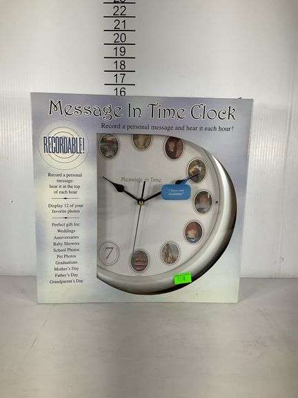 Message in time clock. - Hash Auctions