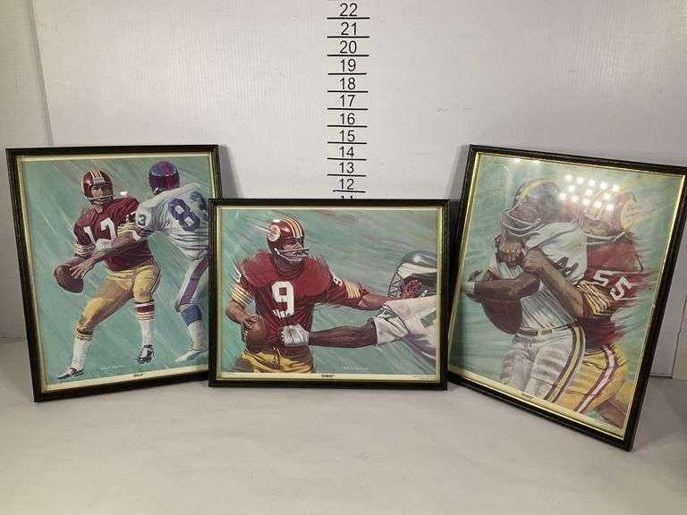 Three framed Redskins players prints. McDonald’s superstars. Printed in ...