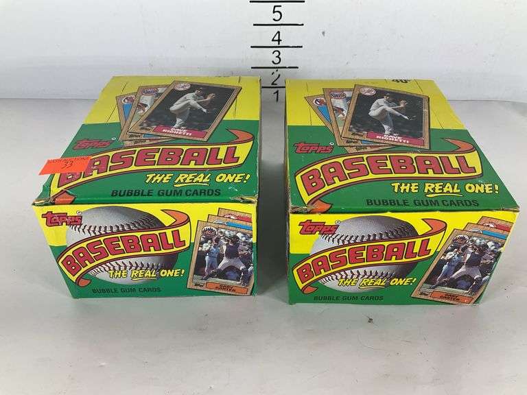 Two boxes of Topps baseball trading cards “the real one” baseball cards ...