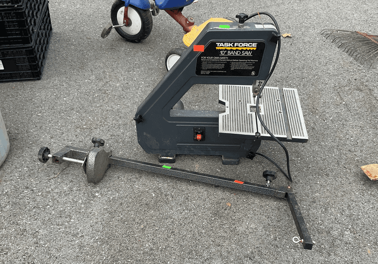 Task Force e 10” Band Saw, plus a pet groomer table head tie bar ...