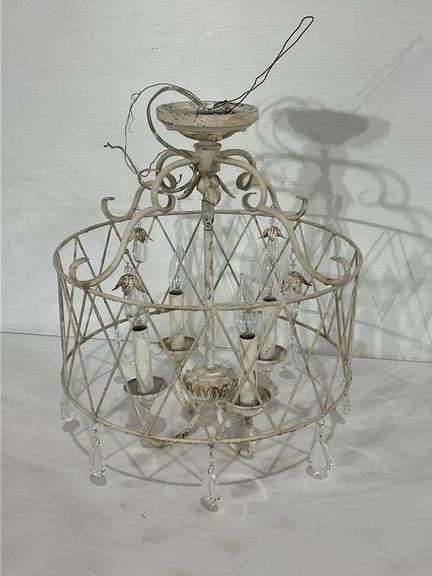 Cottagecore chandelier, previously installed - Hash Auctions