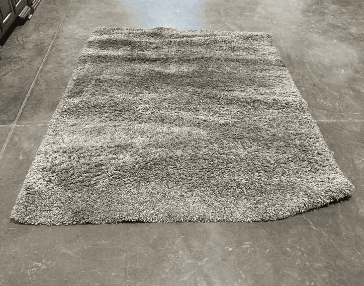 Threshold Area Rug, 5x6.7’. Gray color shag style. - Hash Auctions