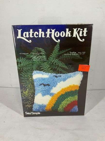 Sew simple latch hook kit rainbow style #T-522 - Hash Auctions